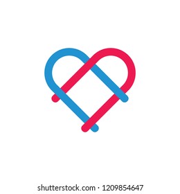 Linked Love Colorful Symbol Vector Stock Vector (Royalty Free ...