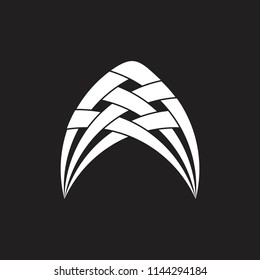 Linked Overlapping Lines Curves Logo Vector: стоковая векторная графика ...