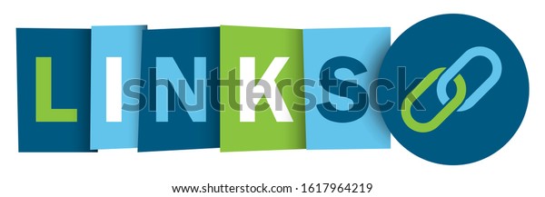 Links Colorful Vector Typography Web Button Stock Vector (Royalty Free ...
