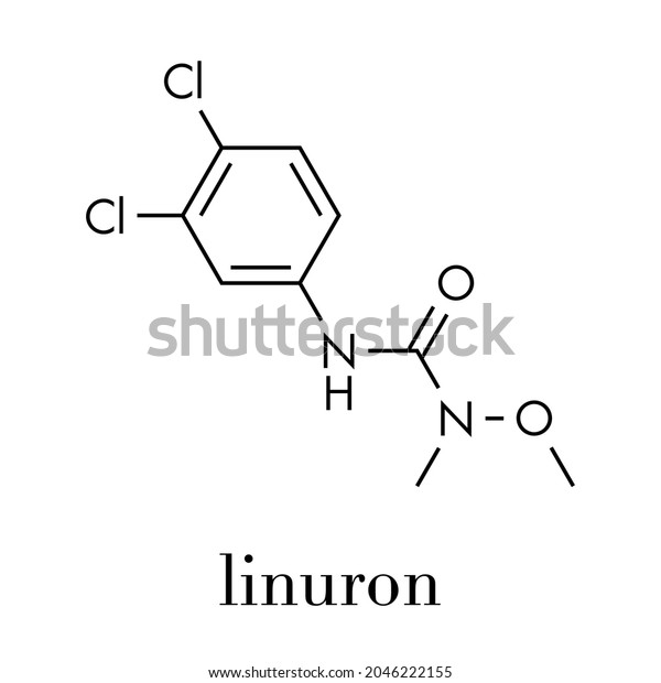 Linuron Herbicide Molecule Skeletal Formula Stock Vector (Royalty Free ...