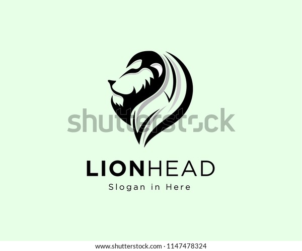 Lion Art Side Face Logo Stock Vector (Royalty Free) 1147478324 ...