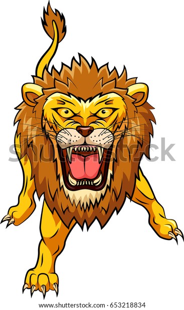 Lion Attack Concept Vector Illustration Stock Vector (Royalty Free ...