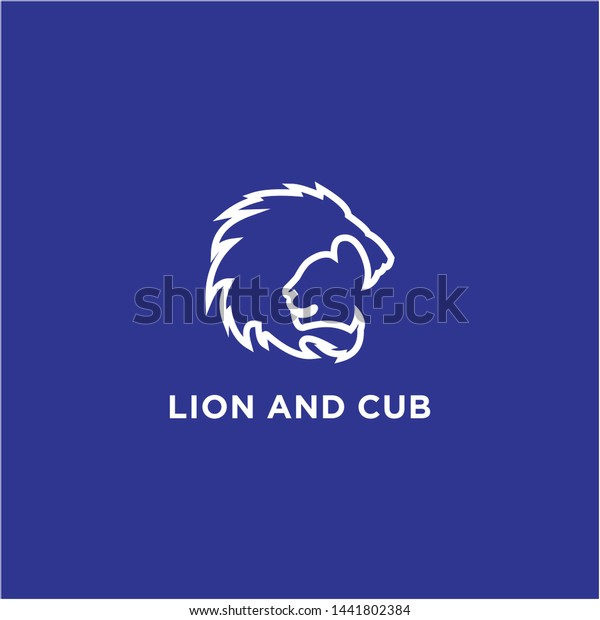 Lion Cub Logo Vektor Stock Vector (Royalty Free) 1441802384 | Shutterstock