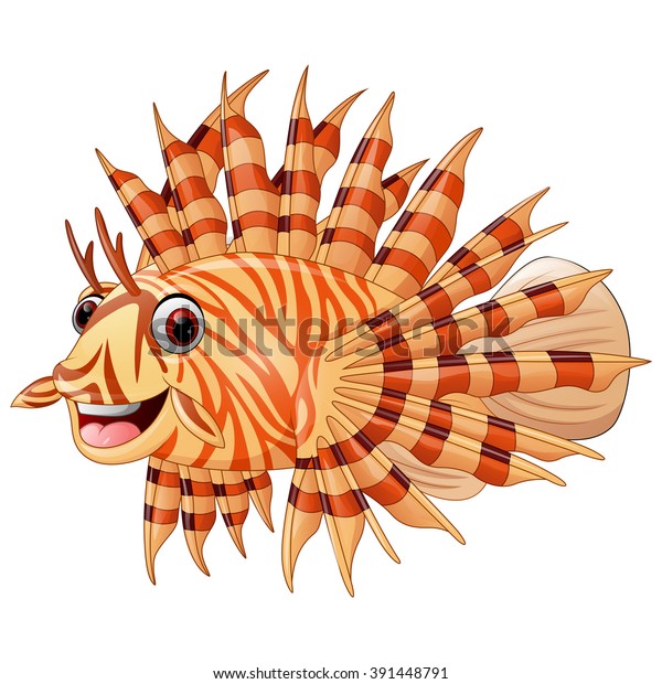 Lion Fish Cartoon Stock Vector (Royalty Free) 391448791 | Shutterstock