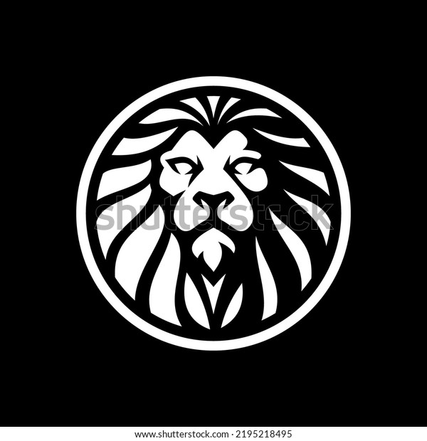 Lion Head Circle Logo Design Lion Stock Vector (Royalty Free ...