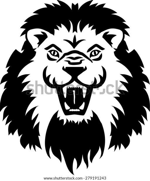 Lion Head Growling Stock Vector (Royalty Free) 279191243 | Shutterstock