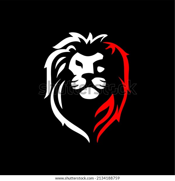Lion Head Logo Design Template Stock Vector (Royalty Free) 2134188759 ...