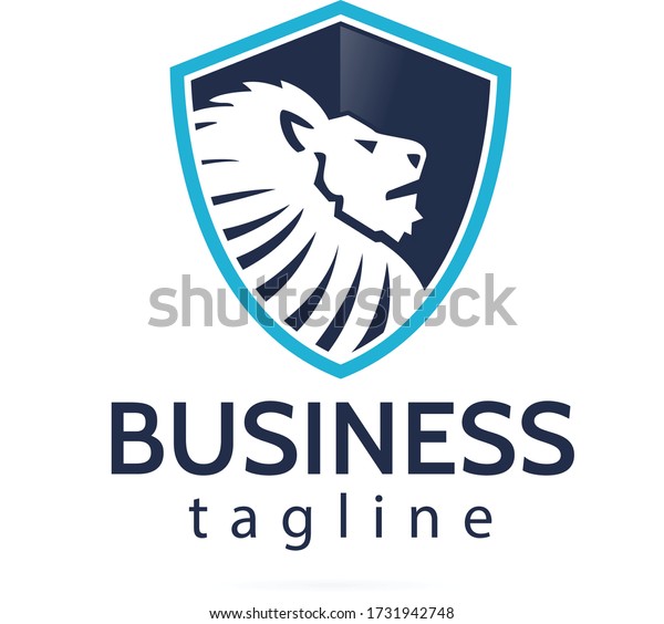 Lion Head Security Shield Logo Stock Vector (Royalty Free) 1731942748 ...