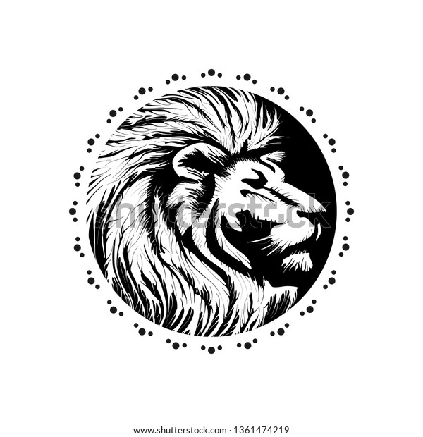 Lion Head Vector Illustration Art Logo Stock Vector (Royalty Free ...