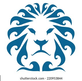 Lion Head Wave Stock Vector (Royalty Free) 220953844 | Shutterstock