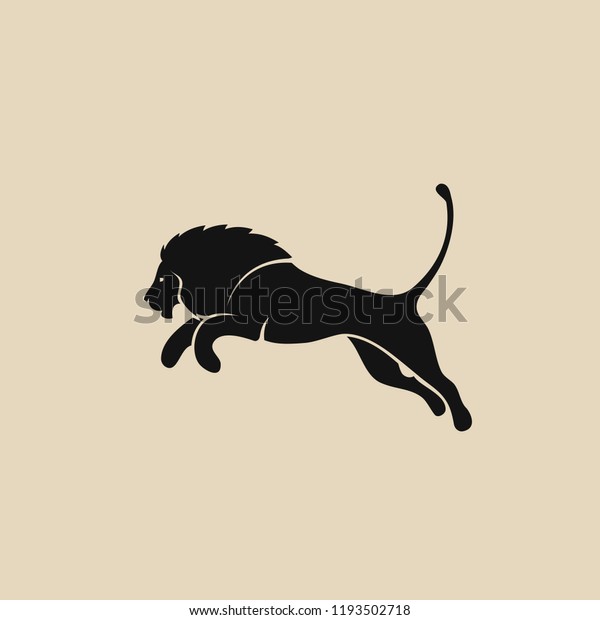 Lion Jumping Isolated Vector Illustration Stock Vector (Royalty Free ...