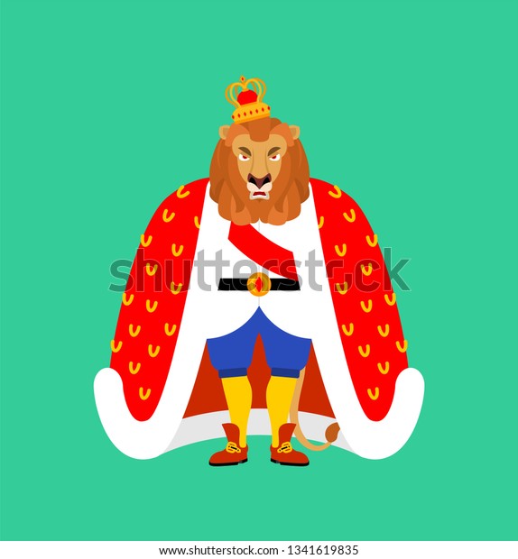 Lion King Animals Leo Crown Stock Vector (Royalty Free) 1341619835 ...