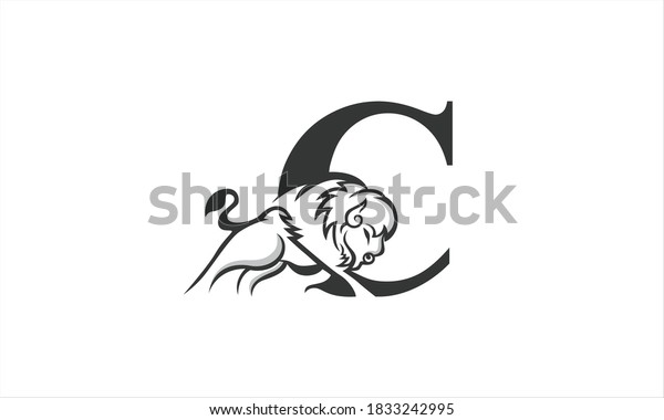 Lion Letter C Vector Logo Design Stock Vector (Royalty Free) 1833242995 ...