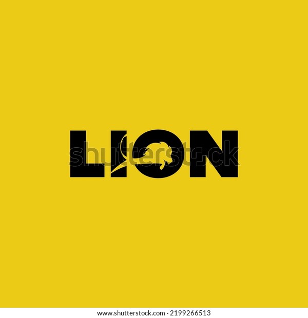 Lion Logo Typography Wordmark Vector Graphic Stock Vector (Royalty Free ... Lion Logo Typography Wordmark Vector Graphic Stock Vector (Royalty Free ...
