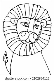 950 One line lion Images, Stock Photos & Vectors | Shutterstock