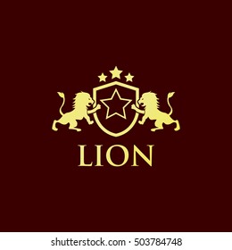 Lion Rampant Logo Stock Vector (Royalty Free) 503784772