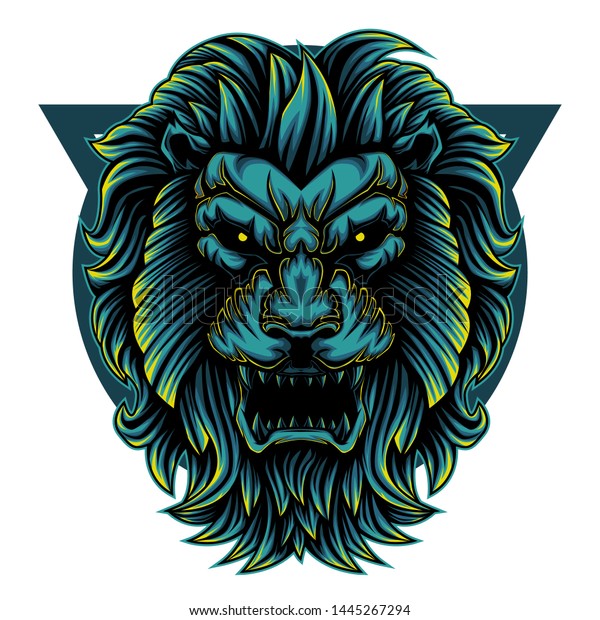 Lion Roar Vector Design Logo Mascot Stock Vector (Royalty Free ...