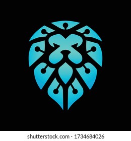 Lion Technology Logo Illustration Stock Vector (Royalty Free ...