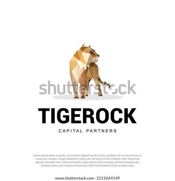 Lion Tiger Geometric Logo Templatelow Poly Stock Vector (Royalty Free ...