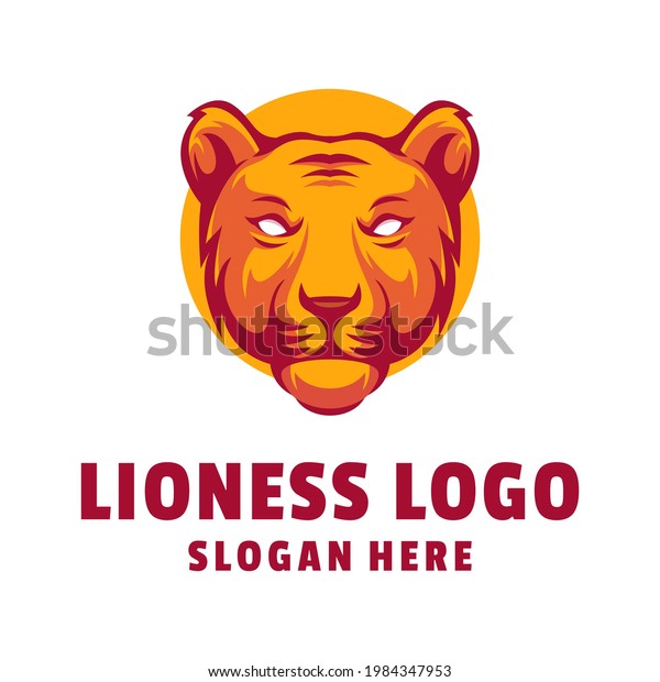 Lioness Logo Design Vector Template Stock Vector (Royalty Free) 1984347953