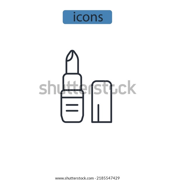 Lips Balm Icons Symbol Vector Elements Stock Vector (Royalty Free ...