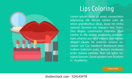 Lips Coloring Conceptual Banner Stock Vector (Royalty Free) 524143978 ...