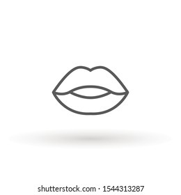Lips Line Icon Trendy Flat Style Stock Vector (Royalty Free) 1544313287 ...