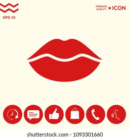 Lips Symbol Icon: vector de stock (libre de regalías) 779383630 ...