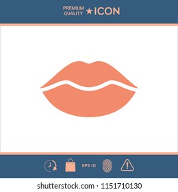 Lips Symbol Icon: vector de stock (libre de regalías) 1151710130 ...
