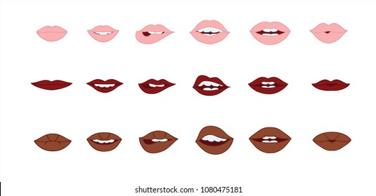Lips Vector Collection Illustration Sexy Doodle Stock Vector (Royalty ...