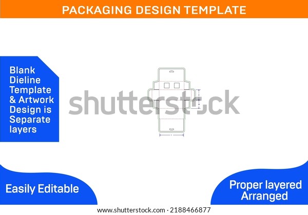 Lipstick Box Packaging Design Template Stock Vector (Royalty Free ...