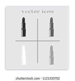 Lipstick Flat Black White Vector Icon Stock Vector (Royalty Free ...