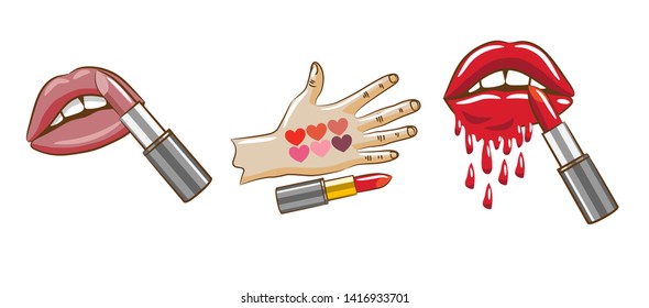 Lipstick Vector Graphic Clipart Design Stock Vector (Royalty Free ...