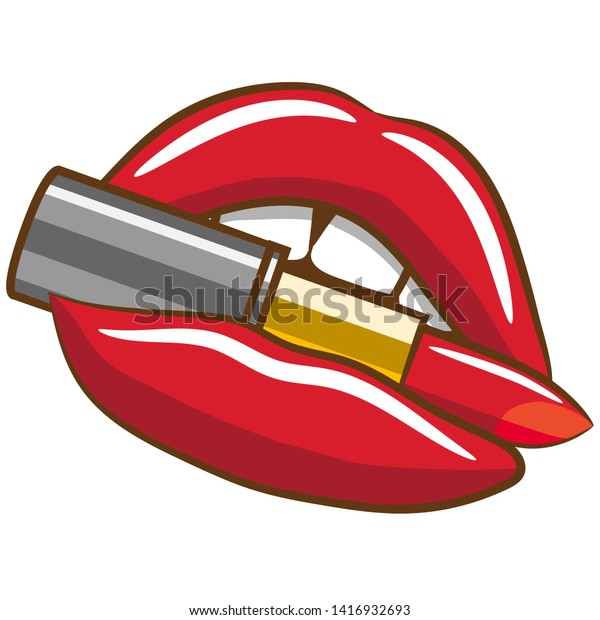 Lipstick Vector Graphic Clipart Design Stock Vector (Royalty Free ...