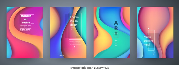 Liquid Color Background Design A4 Format Stock Vector (Royalty Free ...