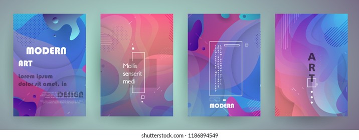 Liquid Color Background Design A4 Format Stock Vector (Royalty Free ...