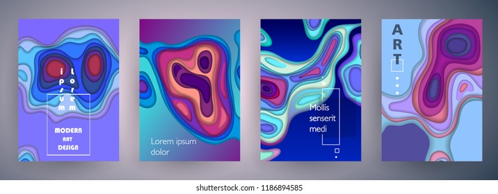Liquid Color Background Design A4 Format Stock Vector (Royalty Free ...