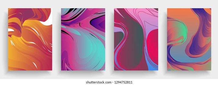 Liquid Color Background Design A4 Format Stock Vector (Royalty Free ...