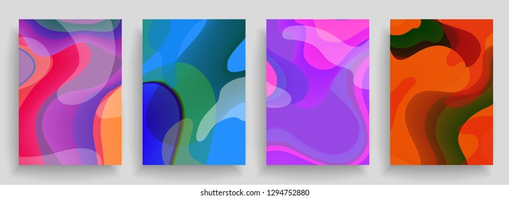 Liquid Color Background Design A4 Format Stock Vector (Royalty Free ...