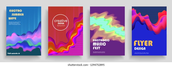 Liquid Color Background Design A4 Format Stock Vector (Royalty Free ...