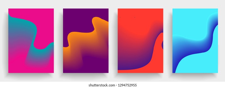 Liquid Color Background Design A4 Format Stock Vector (Royalty Free ...