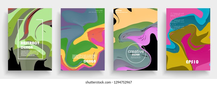 Liquid Color Background Design A4 Format Stock Vector (Royalty Free ...