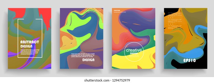 Liquid Color Background Design A4 Format Stock Vector (Royalty Free ...