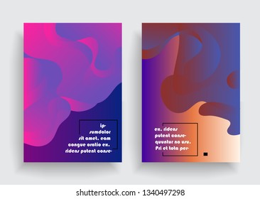 Liquid Color Background Design A4 Format Stock Vector (Royalty Free ...
