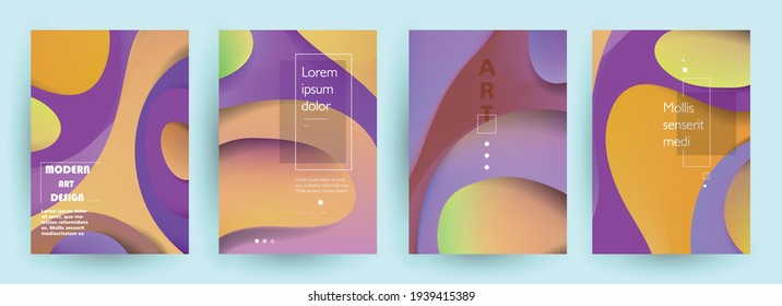 Liquid Color Background Design A4 Format Stock Vector (Royalty Free ...