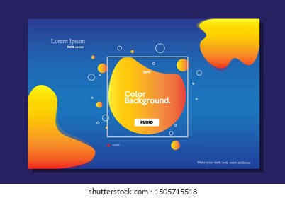 Liquid Color Blue Design Creative Wallpaper Stock Vector (Royalty Free ...
