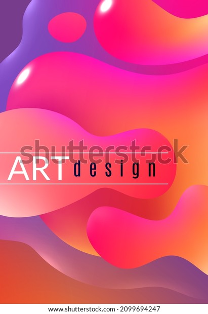 Liquid Flow Forms Poster Colorful Gradient Stock Vector (Royalty Free ...