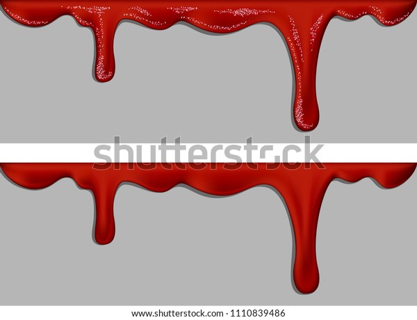 Liquid Flowing Red Paint Dripping Liquid Stock Vector (Royalty Free ...