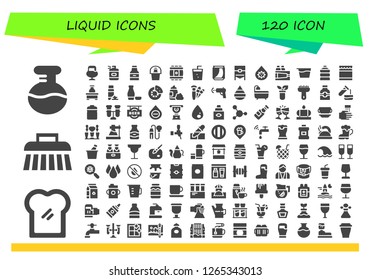 Liquid Icon Set 120 Filled Liquid Stock Vector (Royalty Free ...