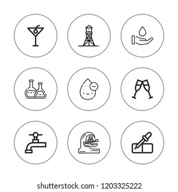 Liquid Icon Set Collection 9 Outline Stock Vector (Royalty Free ...